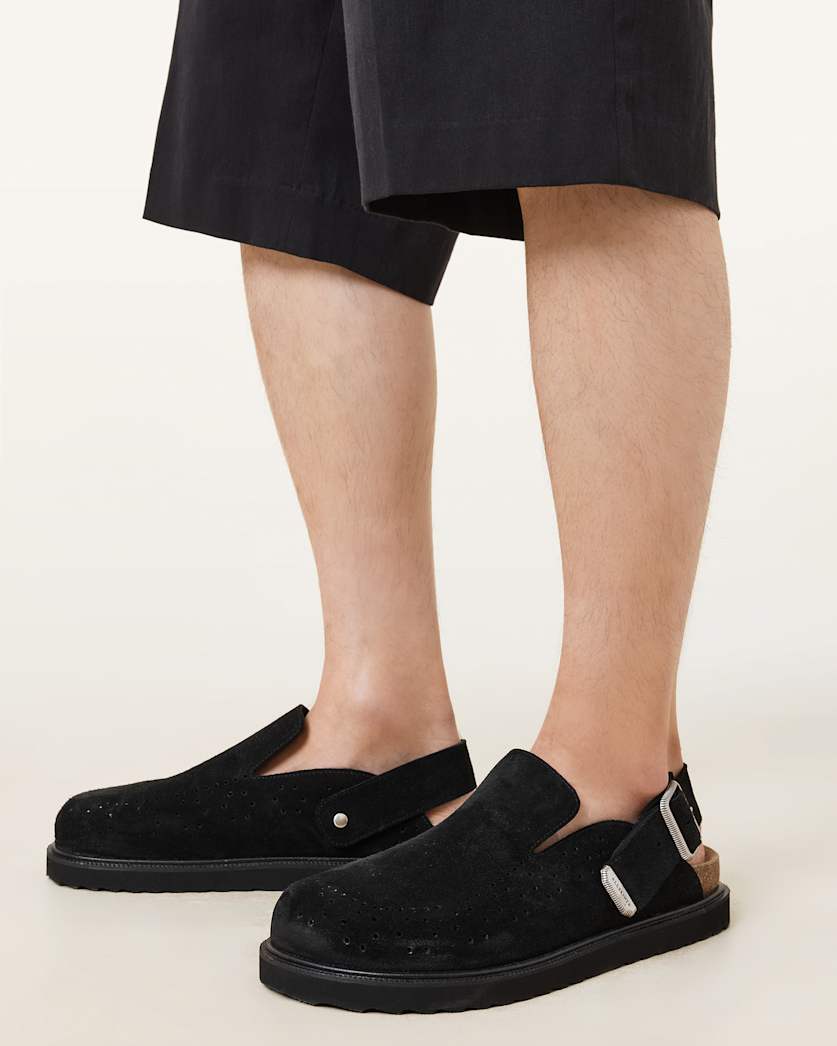 Randal Suede Mules Black | ALLSAINTS US